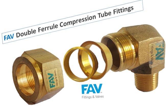 Brass Ferrule Fittings - Double Ferrule Compression