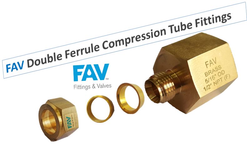 Brass Ferrule Fittings - Double Ferrule Compression