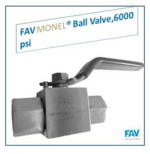 Monel Ball Valve, 6000 psi best for Corrosive Environments