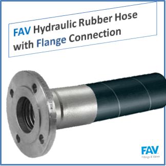 Hydraulic Rubber Hose with Flange Connection ¼” upto 3”