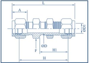 Brass Bulkhead Union- Compression Tube Fittings