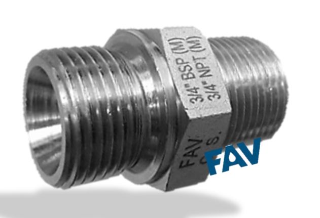 Steel Hex Nipple NPT BSP - FAV