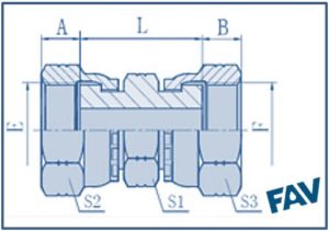ORFS Fittings - ORFS FEMALE FLAT Tube Fittings