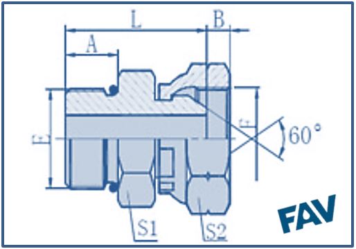 ORFS Fittings - SAE O-RING BOSS/BSP FEMALE 60º CONE