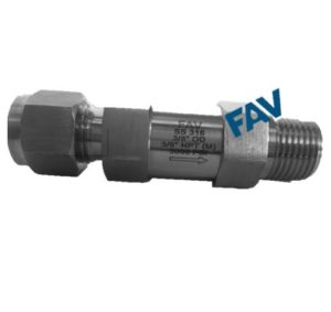 Check Valve Tube OD X Male, Double Ferrule X NPT